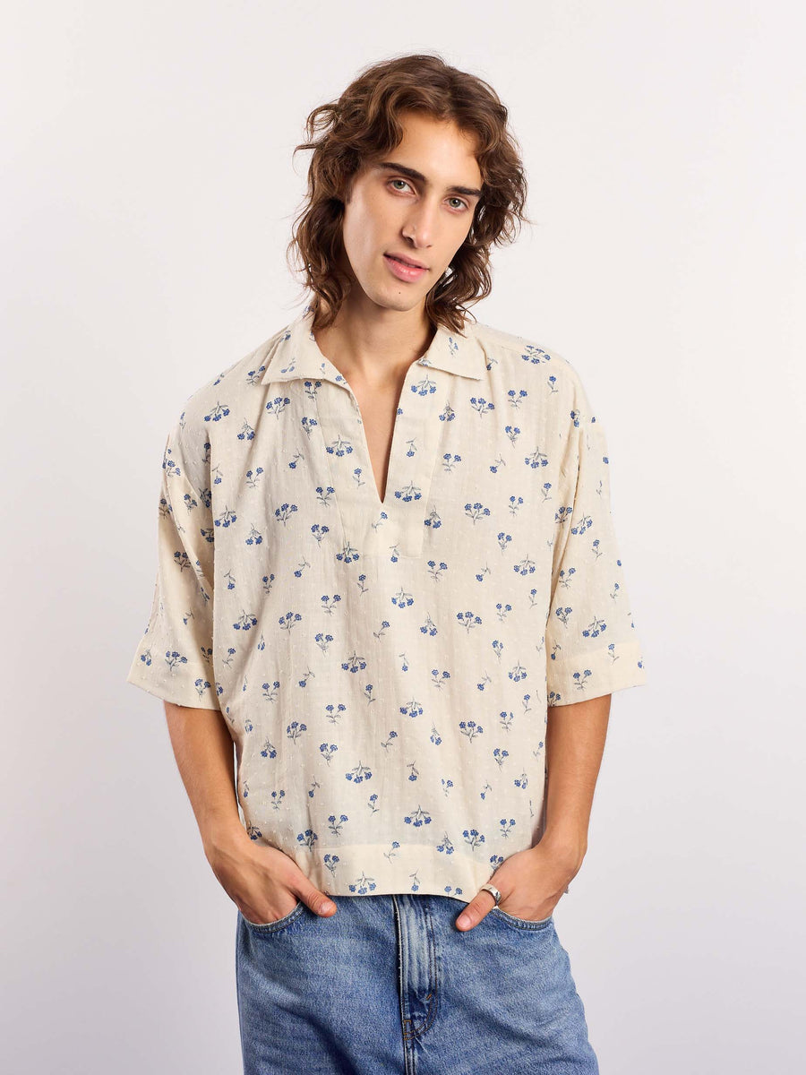 Buy Ivory & Blue Floral Boota Print Pullover Online at Best Price | 5Feet11