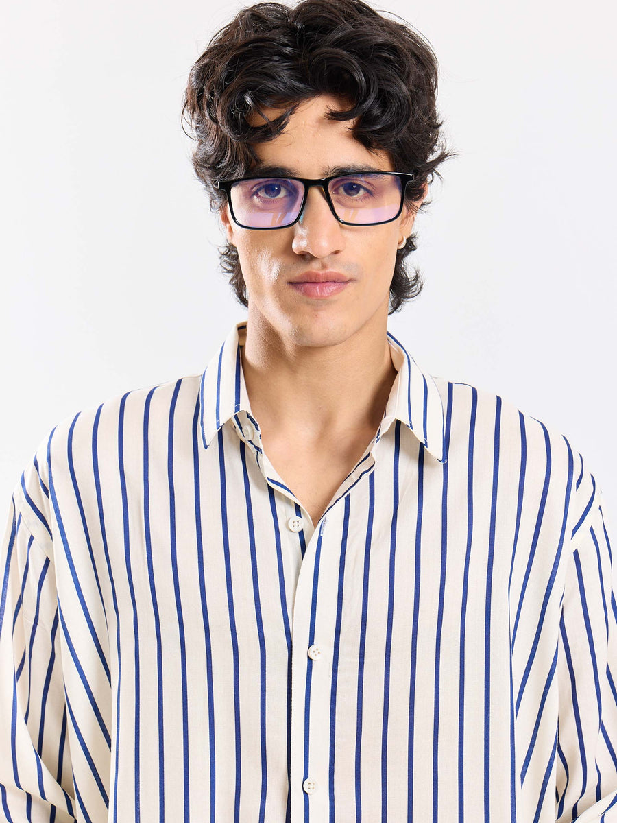 Buy Striped Drape Shirt Online at Best Price | 5Feet11